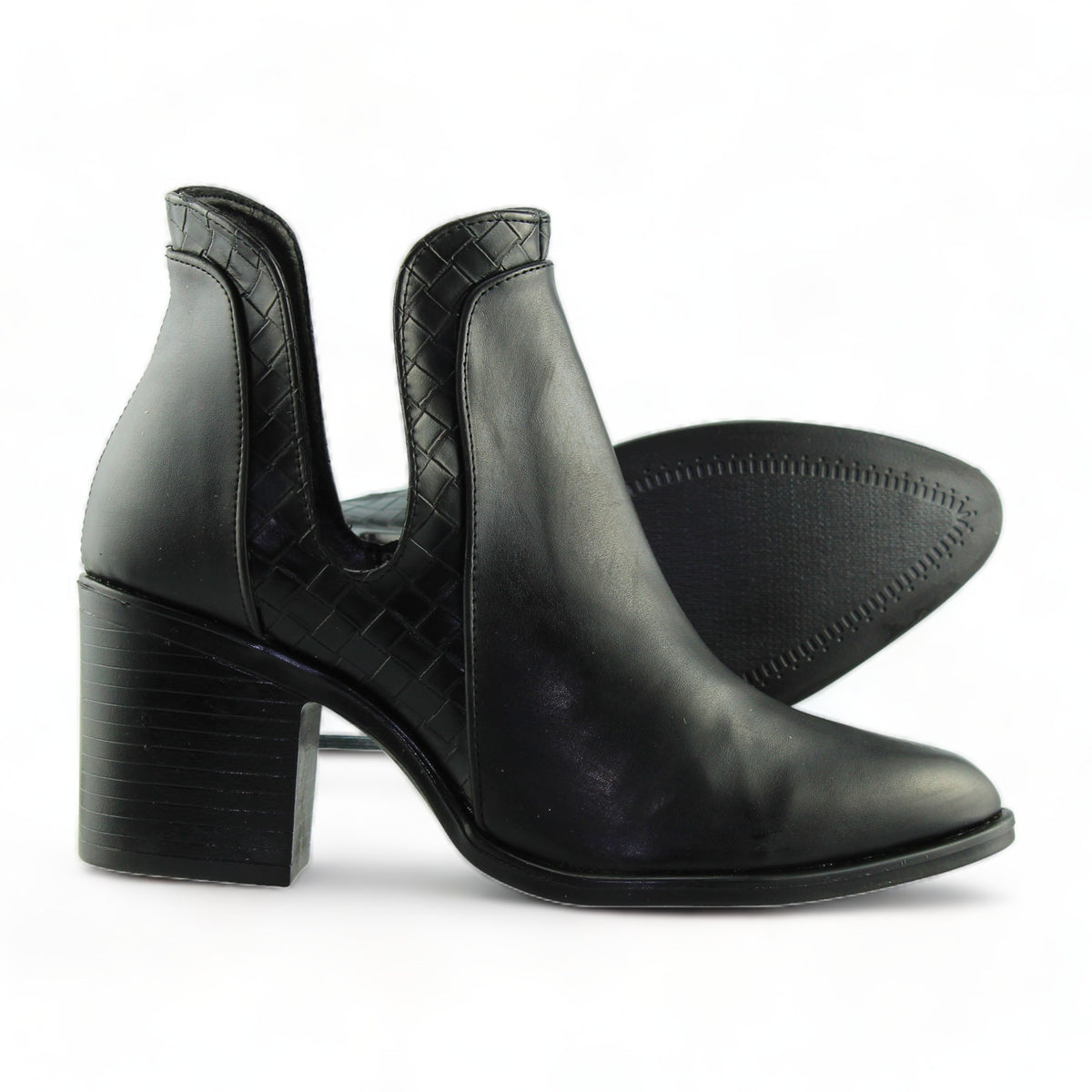 Botas Para Mujer Con Avertura Estilo 7020Or5 Marca Oro Negro Acabado ...